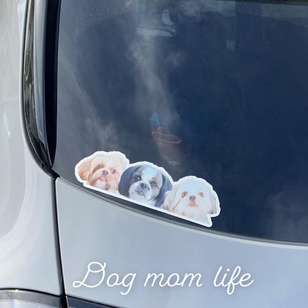 Custom Dog Car Decal From Photo / Pet Car Sticker / Personalized Die ...