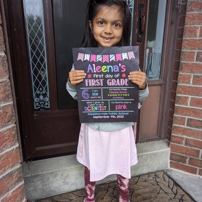First Day of School Sign PRINTABLE, 1st First Day of First Grade Sign ...