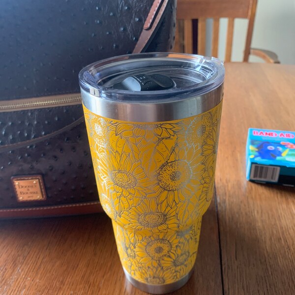 Yeti 30oz Alpine Yellow Sunflower - Laser Engraved 360 Degree - Etsy