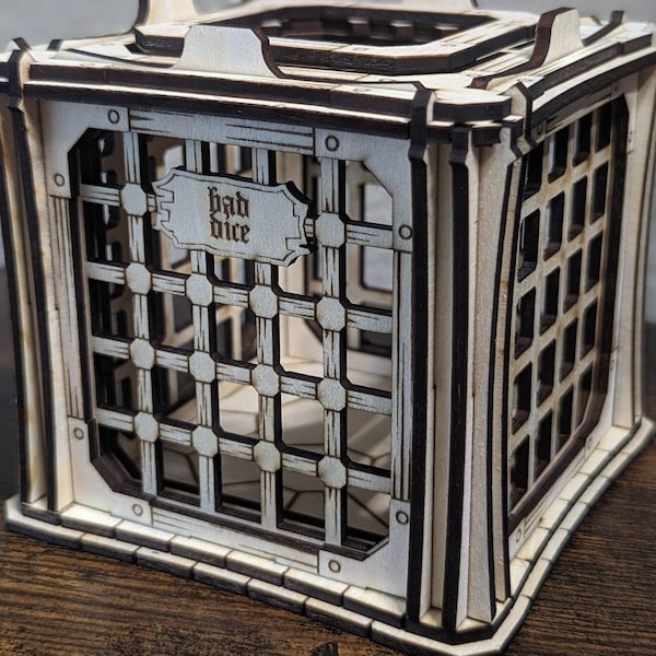 Dice Jail Laser Cut File: SVG, PDF, CDR (3mm-5mm Plywood) - Etsy