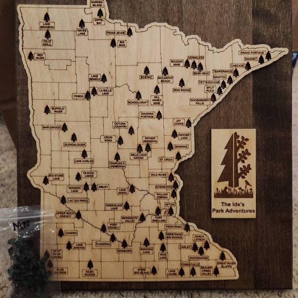 Customizable State Park Tracking Map - Etsy