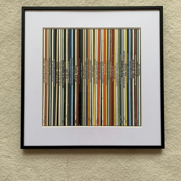 Personalised 50 Vinyl Record Spine Poster | Custom Album Print | Music ...