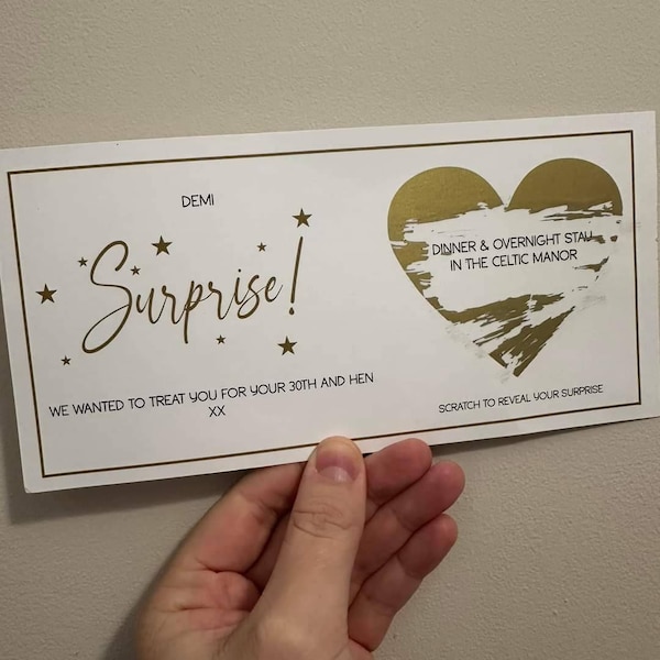 Personalised Birthday Scratch Card Surprise Gift | Birthday | Special ...
