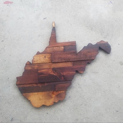 Rustic Wood State Cut Out, Large State Cutout, Wood State Outline ...