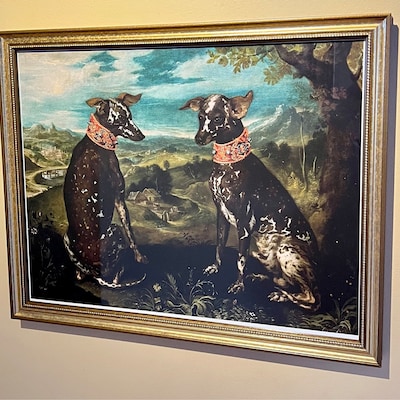 Antique Dog Painting, Xolo Dogs Art Print, Vintage Animal Wall Art ...