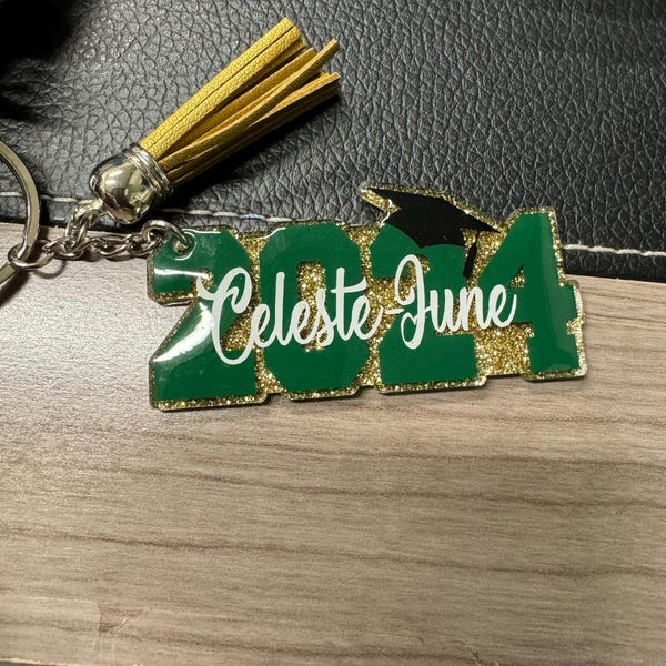 2024 Graduation Keychain free Name on Front, Graduation Gift ...