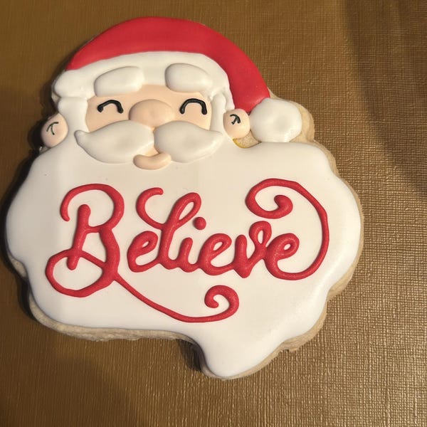 Christmas Cookie Cutter Santa Plaque Cookie Cutter Beard Personalized ...
