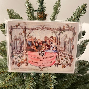The First Christmas Card, 1843, Set of 10 Cards (232) - Etsy