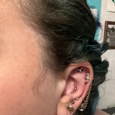 1.5mm Super TINY DISC Threadless Stainless Steel Piercing Tragus ...