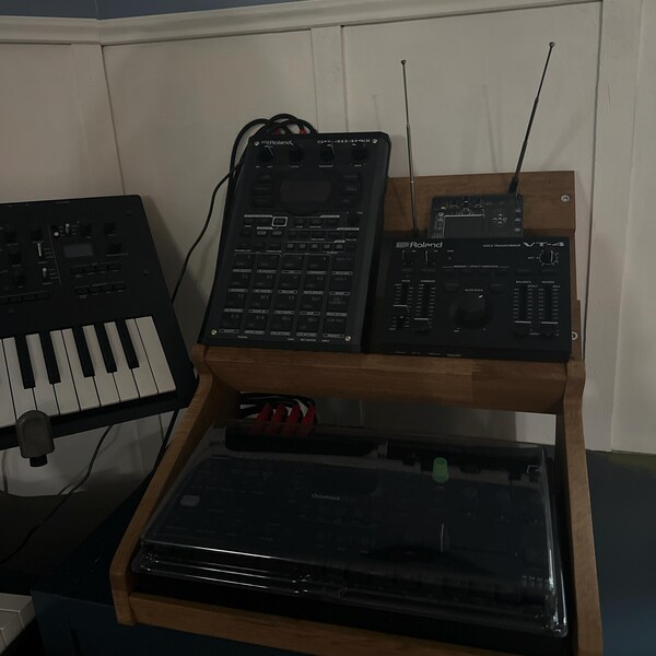 2-tier Synth Stand for Elektron and Desktop Synths. Wooden Rack for ...