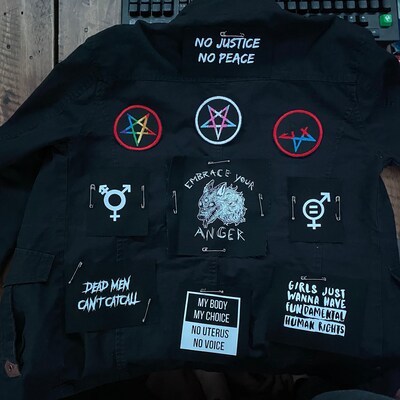 My Body My Choice Patch Feminist Crust Punk Patches Roe V Wade Women's ...