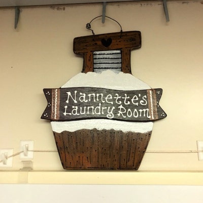 PERSONALIZED LAUNDRY ROOM Sign Scrub Tub Plaque Handcrafted - Etsy