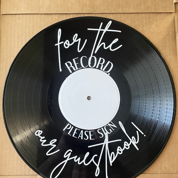 For the Record, Please Sign Our Guestbook! | Record Guestbook Sign ...