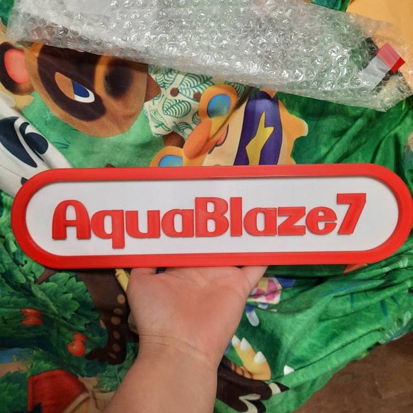 Custom Nintendo Style Name Sign/nameplate - Etsy
