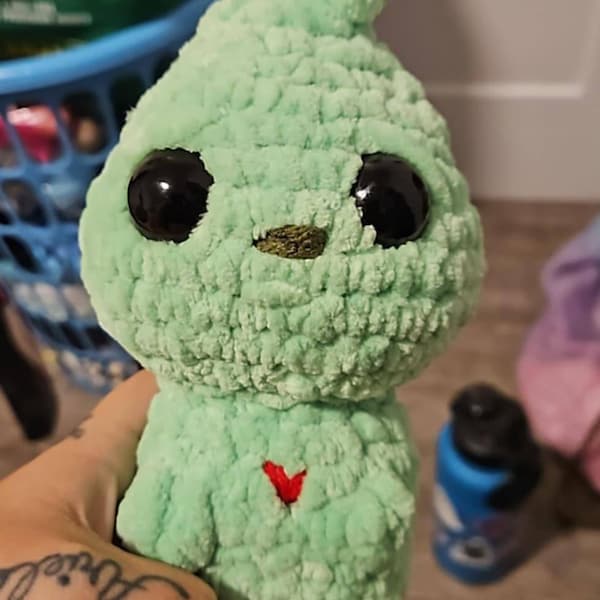 CROCHET PATTERN - Meanie Greenie | No Sew | Amigurumi | Crochet Plushie ...