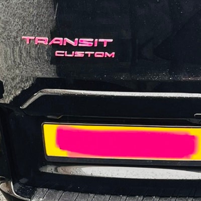 Transit Custom Badge Inlays Insert Back Door Vinyl Graphics Colour ...