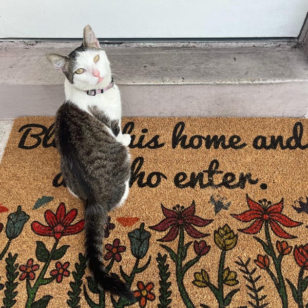 Aztec Pattern Welcome Mat | Tribal Design Doormat | Boho Entrance Rug ...