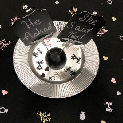 She Said Yes Confetti, Engagement Party Confetti, Bridal Confetti ...