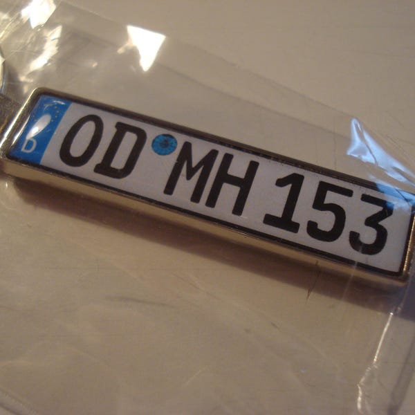 Personalized German Number Plates Keychain, Two Sided, Custom Maded ...