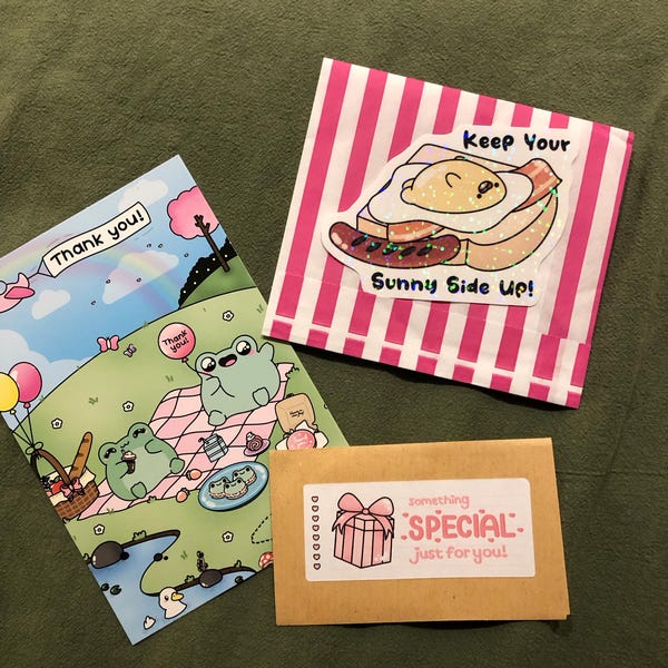 Kawaii Froggy Bakery Sticker Pack - Set of 8 Frog Themed Food Decals ...