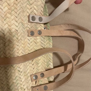 French Straw Bag Handmade With Leather French Market Basket - Etsy