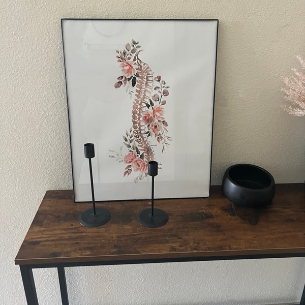 Spine Anatomy Poster, Human Spine Print, Chiropractor Gift, Physical ...