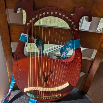 15 String Lyre Harp Crescent Moon Harp Easy-to-learn String Musical ...