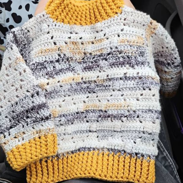 Crochet PATTERN Diamond Sweater child Sizes 0-6m up to 9-10years ...
