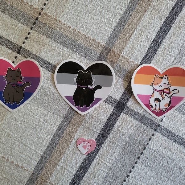 Purr-ide Stickers | Pride Cat Vinyl Stickers | LGBTQ, Gay, Lesbian ...