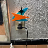 Mid Century Modern Night Light | "atomic Boomerang" Design | Retro ...