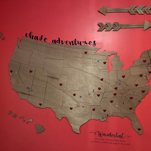 USA States Flags Push Pins - Etsy