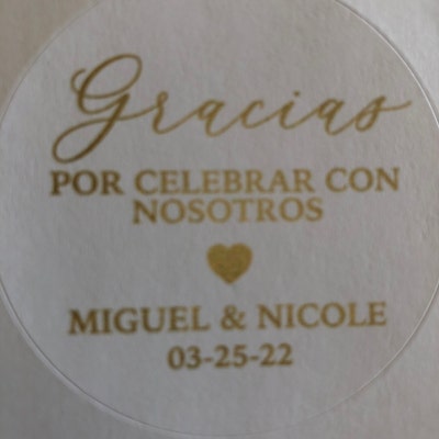 Printable OR Printed Wedding Stickers Black and White Circle Wedding ...