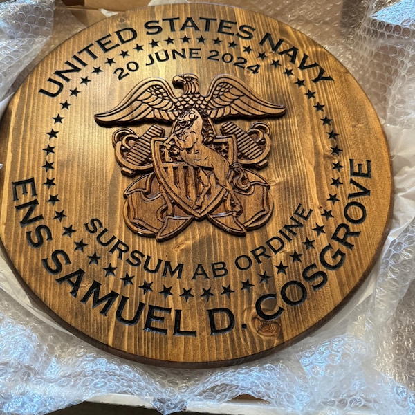 USMC Staff NCO Series Carved Wood Plaque - Sergeant Major Retirement ...