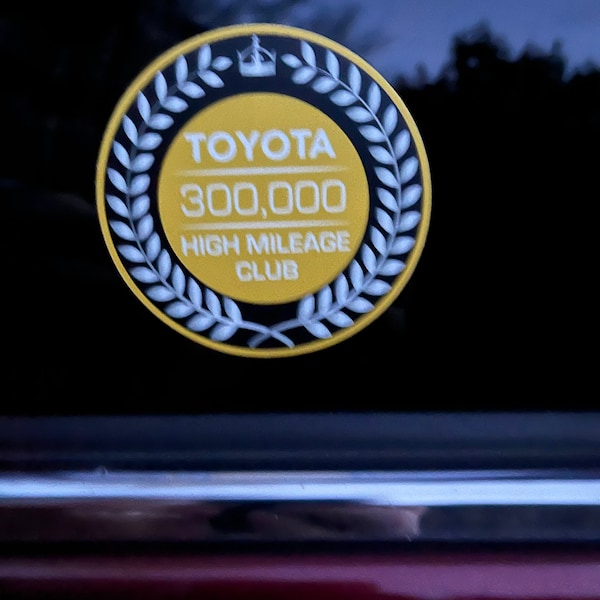 Toyota High Mileage Club Sticker Decal 100k 200k 300k 400k 500k 600 ...