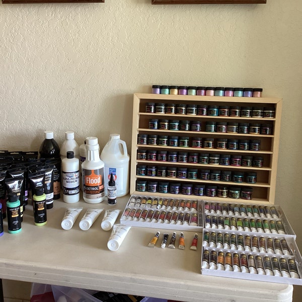 Pine Model Paint Storage Shelf 4 Shelf - Etsy