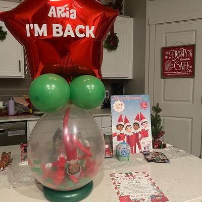 Personalised Elf Arrival Balloon Kit ELF BALLOON Elf POP Balloon - Etsy UK
