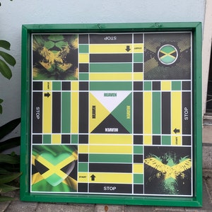 24 2 Sided . Jamaica Love Ludi Board/ Checker Back - Etsy