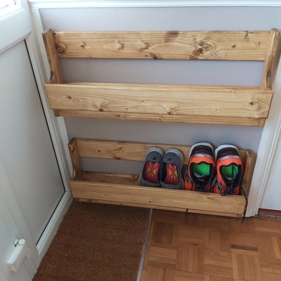 Handmade Upcycled Medium Reclaimed Wooden Shoe Racks Rustic Vintage ...