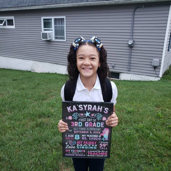 Mermaid First Day of School Sign - 1st Day of School Sign - Back to ...