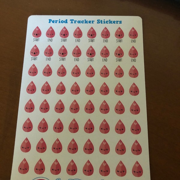 64 Cute Period Tracker Planner Stickers - Etsy UK