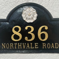 Vintage Traditional House Numbers, Personalized House Number Plaque ...