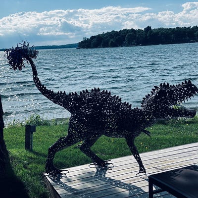 Large Metal Dragon Statue angry Ira - Etsy