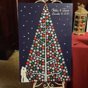 Snowflakes Wedding Guest Book Alternative Winter Wedding Guestbook ...