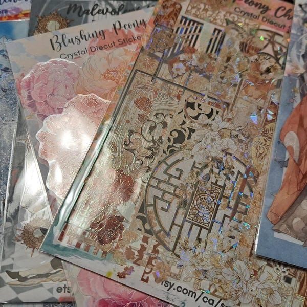 Cyber City Crystal Diecut Stickers - Journal Scrapbook - Urban Future ...