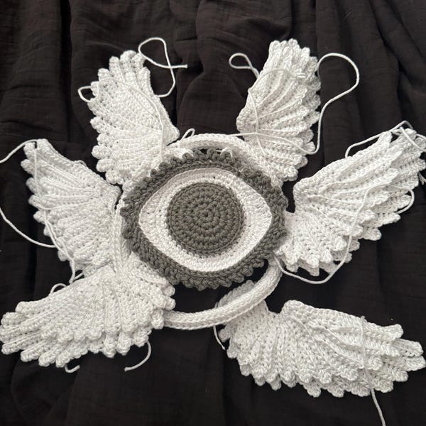 Dragon Bat Wing Crochet Shawl Pattern by Crafty Intentions DIGITAL PDF ...