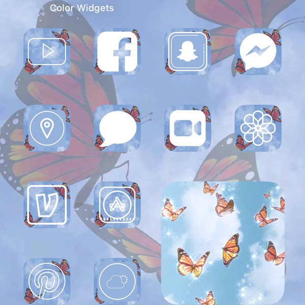 Kawaii Cute Pastel Aesthetic Ios 16 App Icon Covers + FREE MATCHING ...