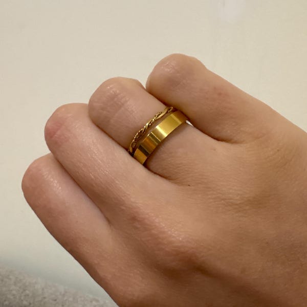 Fidget Gold Ring | Quran Jewelry | 18k Gold Plated Jewelry | Waterproof ...