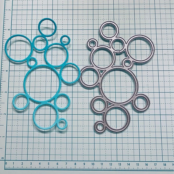 Nest of 8 Circle Round Stitch Patterned Metal Cutting Dies, Circles ...