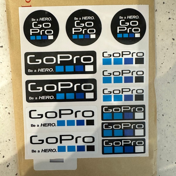 13x Gopro Camera Decals, Stickers, Waterproof Vinyl, Laminated for ...