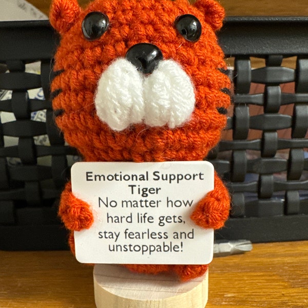Crochet Animals Emotional Support Gift, Crochet Bear/panda/tiger ...